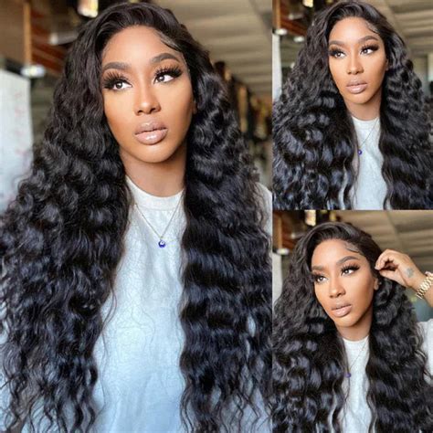 300 Density Glueless Loose Wave Hd Lace Wigs Pre Bleached Pre Plucked