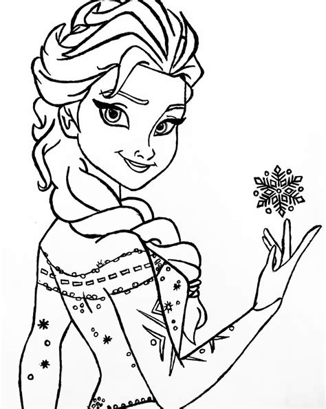 Elsa Outline Drawing Artofit