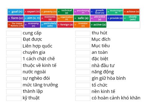 Grade 10 Unit 7 Getting Started Match Up