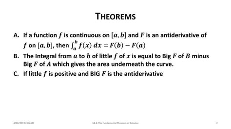 The Fundamental Theorem Of Calculus Ppt Download