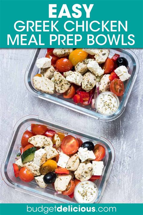 Greek Chicken Meal Prep Bowls Meal Prep Bowls Greek Chicken Recipes