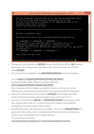 Install Laravel On Openshift PDF