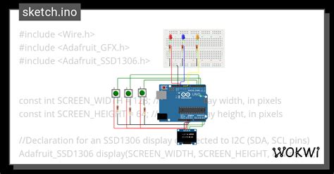 W จอ OLED sw led Wokwi ESP STM Arduino Simulator