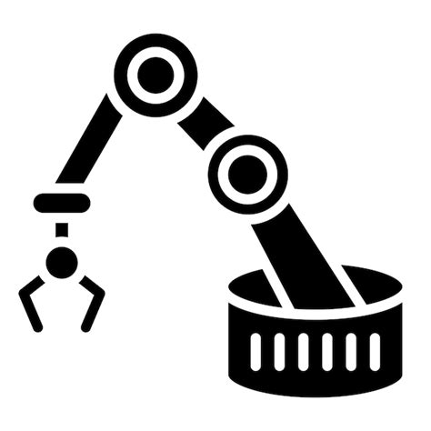 premium vector robotic arm icon style