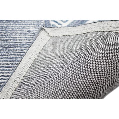 Bashian 8 X 10 Ft Wool Azure Indoor Geometric Moroccan Area Rug In