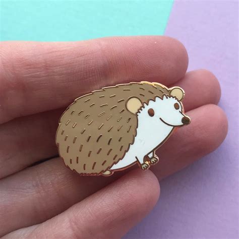 Hedgehog Enamel Pin Etsy Canada