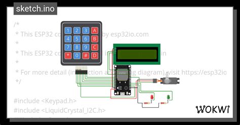 Teclado Com LCD X Com Senha Copy Wokwi ESP STM Arduino Simulator