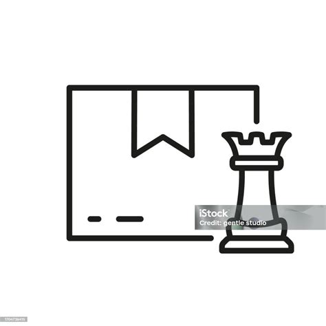 배달 서비스 전략 라인 아이콘입니다 사업 전략 계획 선적 물류 선형 픽토그램 배송 솔루션 개요 기호입니다 우편 계획 표지판 편집 가능한 획 격리된 벡터 그림 계획에 대한