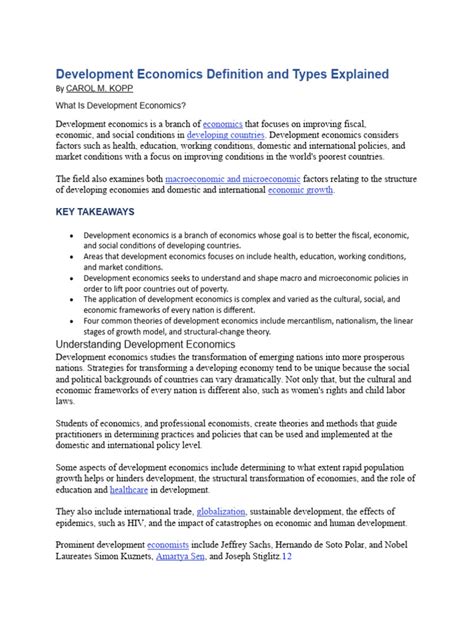 Development Economics Pdf Macroeconomics Microeconomics
