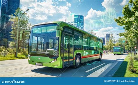Autonomous Electric Bus Driving On Smart City Street With Augmented