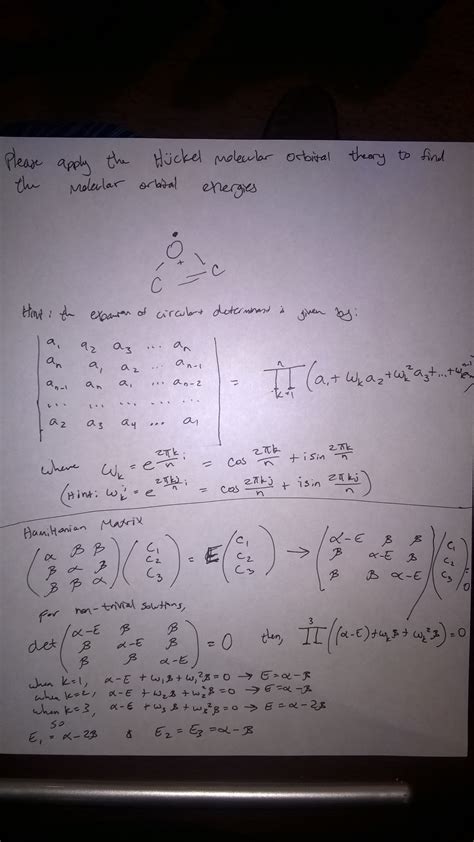 Physical Chemistry Please Apply The Huckel Molecular Chegg