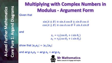 Calculations In Modulus Argument Form Mr