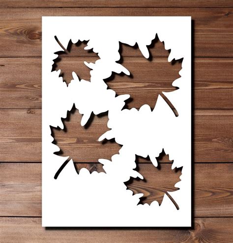 Canadian Maple Leaf Stencil A4 A3 Size 190 Micron Mylar Reusable Flexible Home Decor Craft