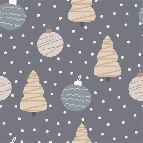 Weihnachtsbaum Und Schneeflocke Musterdesign Neujahr Vektor