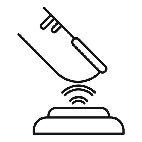 Finger Authentication Icon Outline Style 14542358 Vector Art At Vecteezy