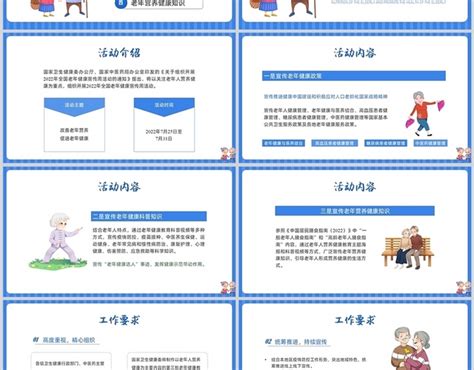 绿色清新老年人2022老年健康宣传周PPT课件2022年老年健康宣传周 包站长