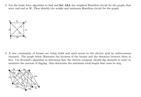 Solved 2 Use The Brute Force Algorithm To Find And List All