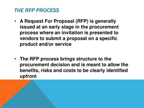 PPT The RFP Process PowerPoint Presentation Free Download ID