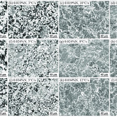 The Microstructures Of Experimental Steels Obtained In The Dilatometry Download Scientific