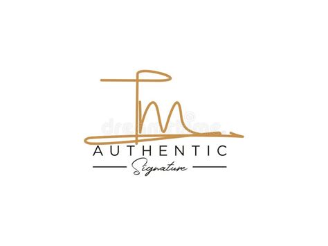 Plantilla De Logotipo De Firma Tm De Letra Vectorial Ilustración del