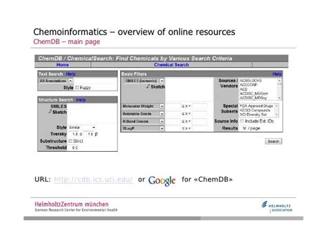 Online Chemical Database With Modelling Environment