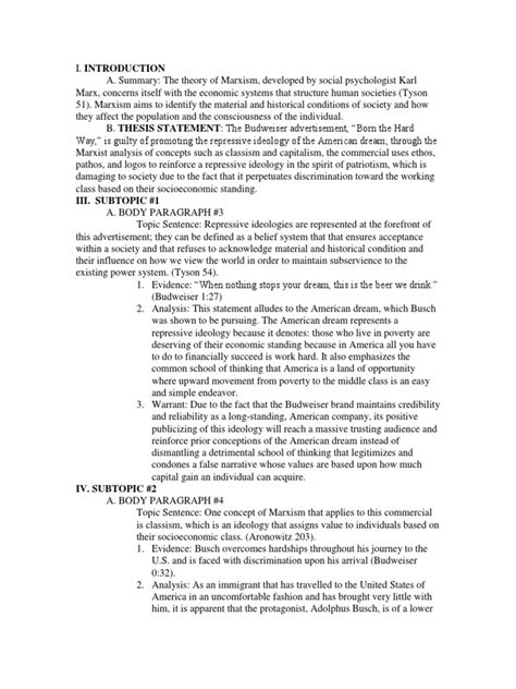 Multimodal Final Outline Pdf Marxism Ideologies