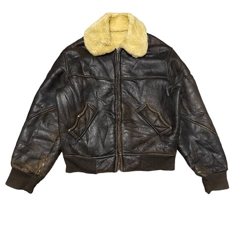 Overland Vintage B6 Overland Sheepskin Leather Jacket Shearling Grailed