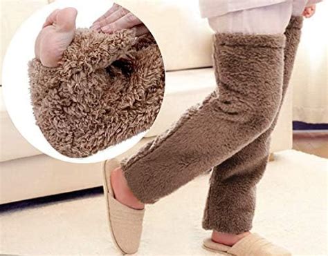 Over Knee High Fuzzy Socks Plush Slipper Stockings Furry Long Leg