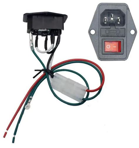 250v 15a Switch Power Socket Iec320 C14 Fuse Switch Socket 3 Pin