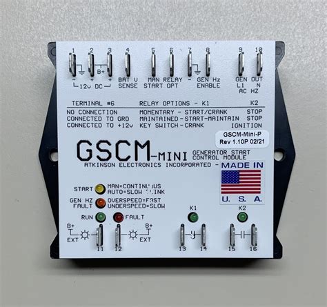 Gscm Mini P A0227 Generator Start Control Module Specialized In