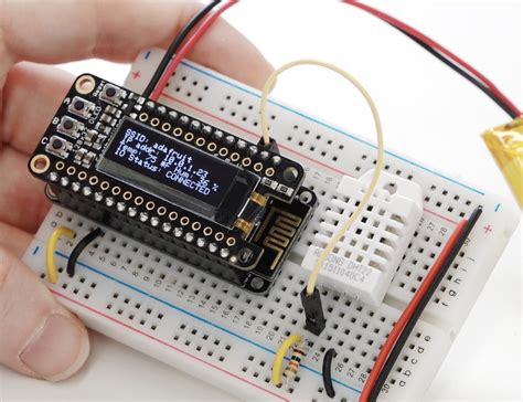 Add An Oled Adafruit Io Basics Temperature And Humidity Adafruit
