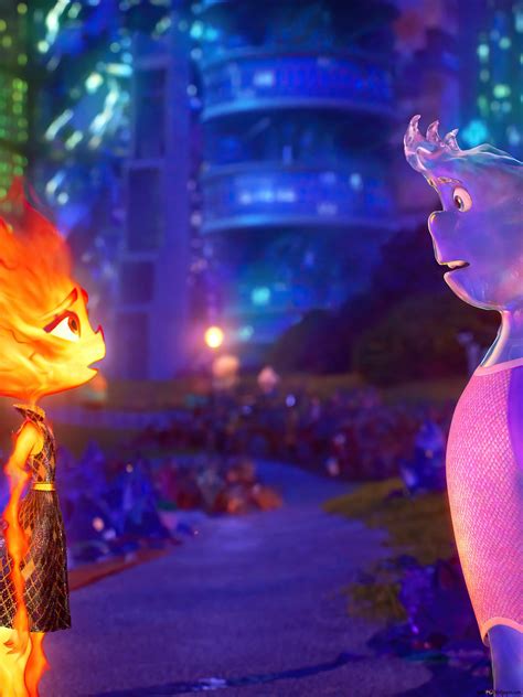 Wade And Ember Lumen From Elemental Movie 4k Wallpaper Download