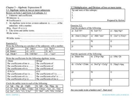Mathematics Form 1 Chapter 1 Rational Numbers Integers Basic