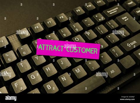 Text Caption Presenting Attract Customer Business Concept Enthusiasm And Appeal In Marketing