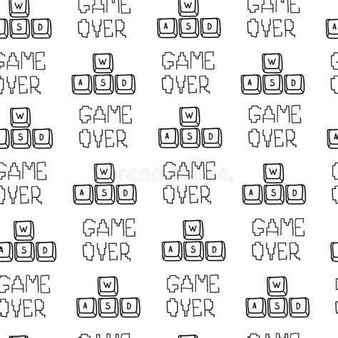 Gaming Seamless Vector Fabric Design Stock Vector Illustration Of