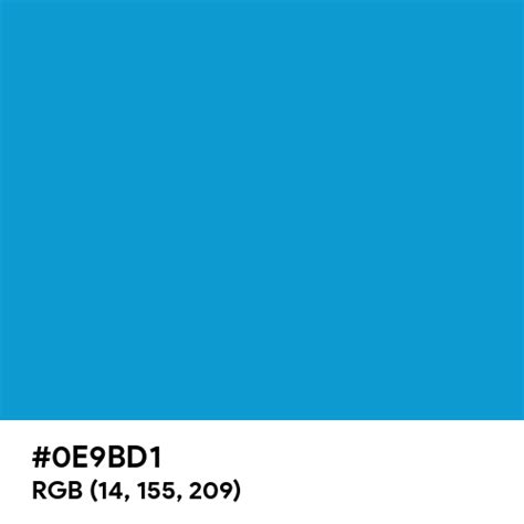Structural Blue Color Hex Code Is 0e9bd1
