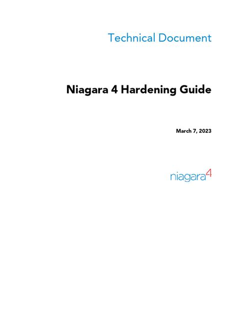 Niagara4 Hardening Guide 2023 Pdf Password Transport Layer Security