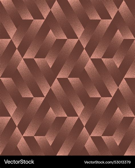 Striped Hexagons Seamless Pattern Trendy Retro Vector Image
