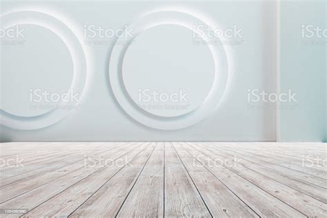 흰색 벽과 바닥빈 바닥 배경에 사용되는 빈 룸 스튜디오 그라데이션과 제품을 표시합니다 3d 일러스트레이션 0명에 대한 스톡 사진 및 기타 이미지 Istock