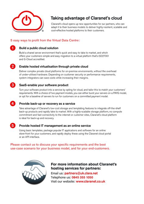Claranet Partner Hosting Services Brochure Claranet Cyber Security