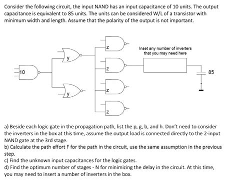 Consider The Following Circuit The Input NAND Has An Chegg