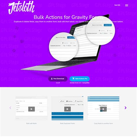 Jetsloth Gravity Forms Bulk Actions Pro