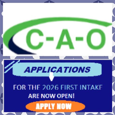 Cao Application Online For 2026 Intake Apply Online Admission 2026