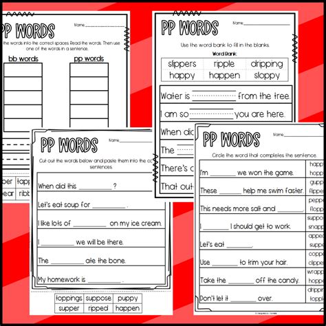 Pp Words No Prep Worksheets Double Letters Made By Teachers