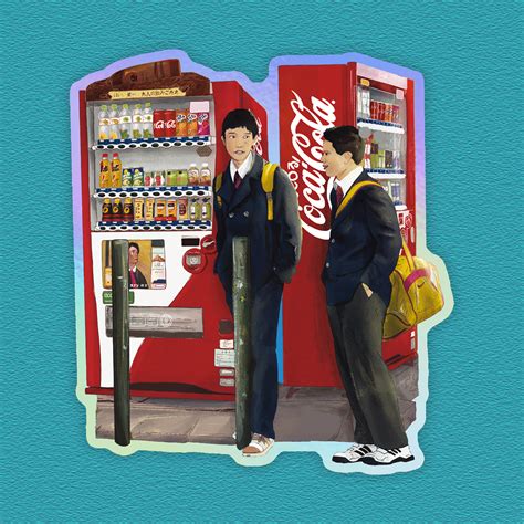 Vending Machine Boys Jumbo Holographic Sticker Kabujiro