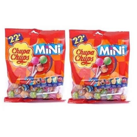 Hard Candy Orange Imported Chupa Chups Mini 22 Assorted Lollipops
