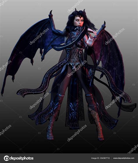 Demon Girl Fantasy Wings In A Realm Stitched From Fire And