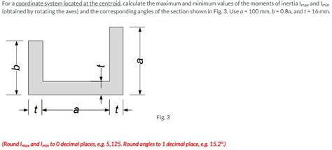 solved for a coordinate system located at the centroid