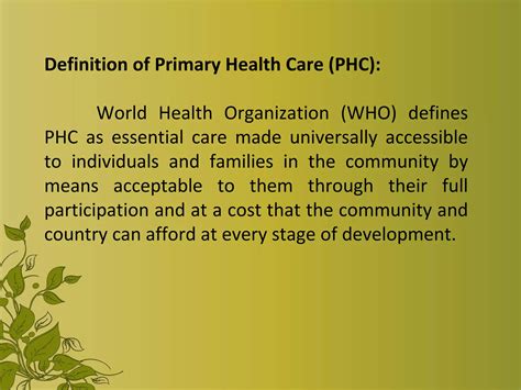 Primary Health Care Ppt
