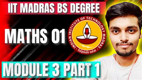 Module 3 Part 1 Maths 01 Iit Madras Bs Degree Revision Nikansh